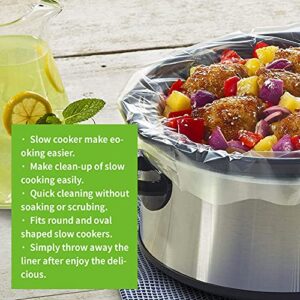 ECOOPTS Slow Cooker Liners Disposable Cooking Bags Large Size Pot Liners Fit 4QT to 8.5QT Suitable for Oval & Round Pot (10 BAGS)