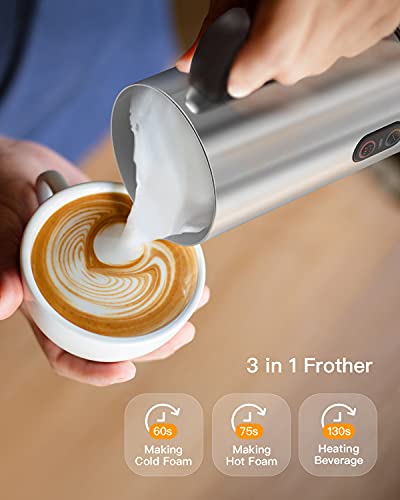 Boly Single Serve Coffee Maker with Milk Frother Combo, Small Coffee Machine for K Cups and Ground Coffee, Cappuccino Maker and Latte Machine