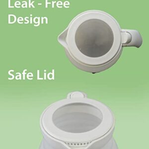 Roadfare Ultrathin Collapsible Kettle - Food Grade Silicone Travel Kettle - Foldable Mini Electric Tea Kettle