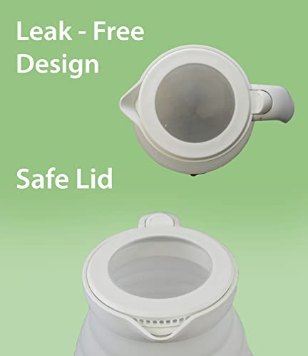 Roadfare Ultrathin Collapsible Kettle - Food Grade Silicone Travel Kettle - Foldable Mini Electric Tea Kettle