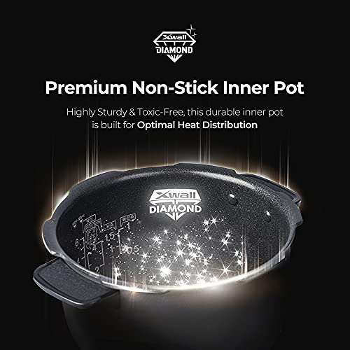 CUCKOO CRP-P1009SB | 10-Cup (Uncooked) Pressure Rice Cooker | 12 Menu Options: Quinoa, Oatmeal, GABA/Brown Rice & More, Made in Korea | Black/Copper