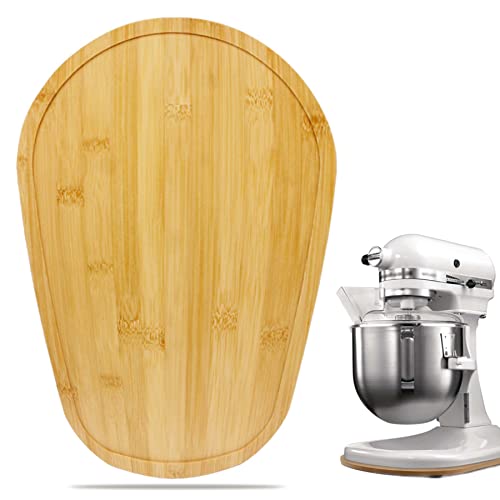 Bamboo Mixer Slider Compatible with Kitchen aid Bowl Lift 5-8 Qt Stand Mixer - Kitchen Countertop Storage Mover Sliding Caddy for Kitchen Aid 5-8 Qt Mixer, Mixer Appliance Moving Tray