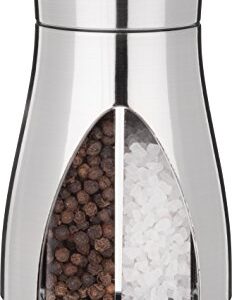 Trudeau - 716451 Trudeau Stainless Steel Manual 2-in-1 Salt and Pepper Mill, 7.5 inches, Silver