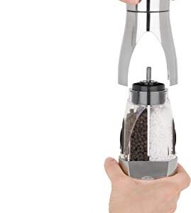 Trudeau - 716451 Trudeau Stainless Steel Manual 2-in-1 Salt and Pepper Mill, 7.5 inches, Silver