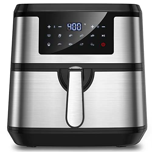 Airfryer XL Air Fryers Large Air Fryer 8QT Smart Digital Air Fryer with Basket Oilless Electric Cooker with LED Touchscreen 10 Presets Auto Shut Off