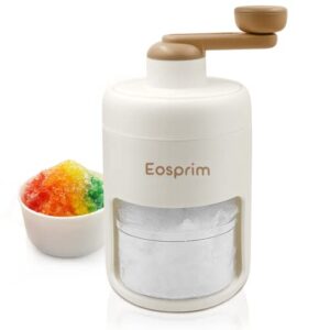 eosprim slushie machine, snow cone machine, shaved ice machine, icee slushy maker machine cup – ice cream, snowcone, kakigori, bingsu, cocktail maker, manual crushed ice crusher shaver for kids home