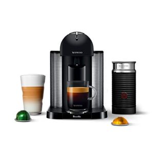 nespresso vertuo coffee and espresso machine by breville, 5 cups, matte black