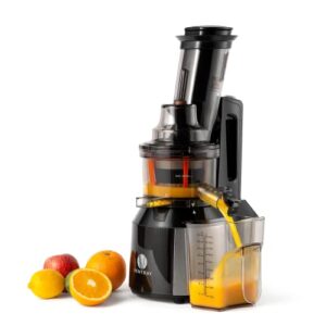 ventray slow juicer machine, electric cold press masticating juice extractor maker for citrus orange fruit vegetable with quiet motor & large feed chute, vertical compact design and easy clean – 809