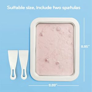 Faaz Store Instant Ice Cream Roll Maker With Cold Ice Cream Plate 2 Scrapers, Ideal For Fruit Sorbet Soft Serve Slushies Frozen Yogurt Gelato Rolled Ice Cream