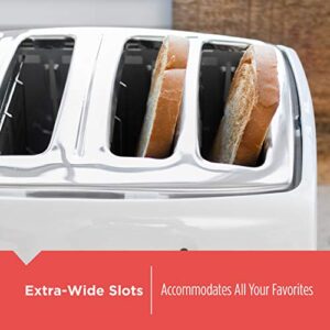 BLACK+DECKER Honeycomb Collection 4-Slice Toaster with Premium Textured Finish, TR1450WD, White