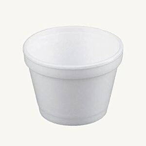 Mr Miracle 4 Ounce Foam Cup with Vented Lid in White. Hot and Cold Foods. For Ice Cream, Yogurt, Soup, Sauce, Takeout, Carryout. Model MM-4J6/6JL-100