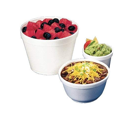 Mr Miracle 4 Ounce Foam Cup with Vented Lid in White. Hot and Cold Foods. For Ice Cream, Yogurt, Soup, Sauce, Takeout, Carryout. Model MM-4J6/6JL-100