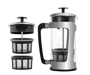 espro p5 french press – double micro-filtered coffee and tea maker, 32 ounce, polished stainless steel