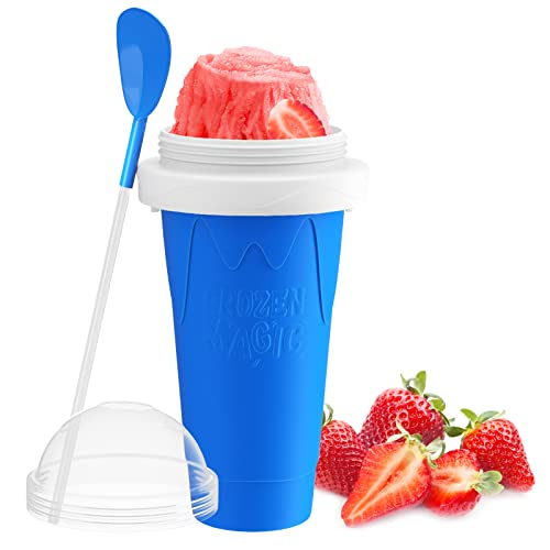 REMAX Slushy Maker Cup, Frozen Magic Squeeze Cup Cooling Maker Cup Quick Frozen Smoothies Cup Ice Cream Maker Cup for Children