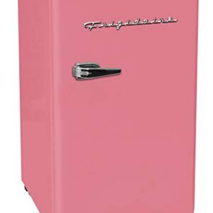 FRIGIDAIRE EFR372-PINK 3.2 Cu Ft Pink Retro Compact Rounded Corner Premium Mini Fridge