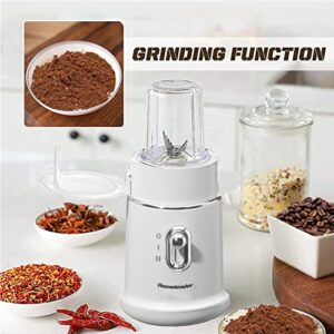 Homeleader Electric Food Chopper - Blender and Food Processor Combo, 3 in 1 Food Grinder Electric for Meat, Vegetables, Fruits, Coffee, 8 Cup Glass Bowl with 2 Speeds and 4 Stainless Steel Blades, Coffee Grinder, Meat Chopper