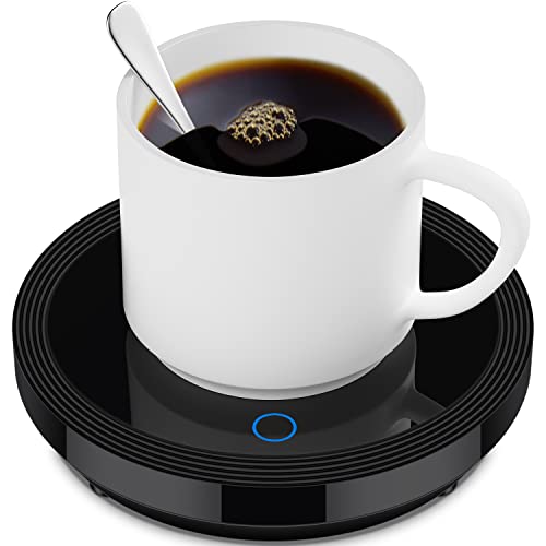 Cup Warmer for Coffee with Automatic Sensor Coffee Warmer for Desk auto Shut Off & on Coffee Cup Warmer for Tea, Water, Milk,Black Without Cup