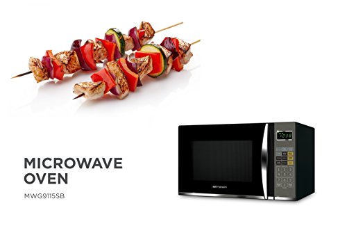 Emerson 1.2 CU. FT. 1100W Griller Microwave Oven with Touch Control, Stainless Steel, MWG9115SB