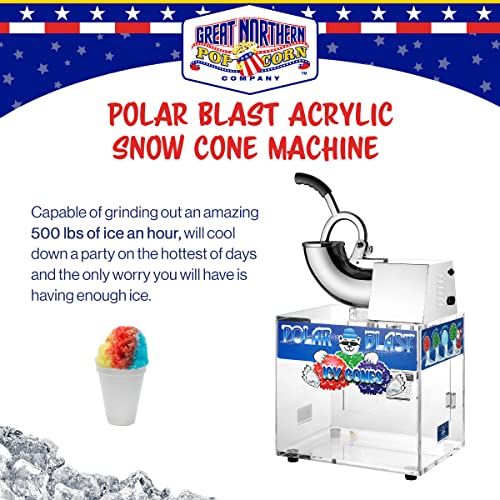 6058 Great Northern Polar Blast Acrylic Snow Cone Machine Snowcone Slush Maker