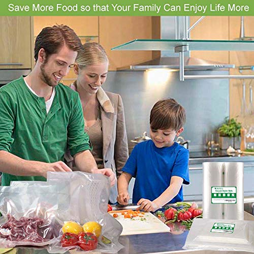 MakMeFre 2 Pack 11x50 Vacuum Sealer Bags Rolls for Food ,Commercial Grade, BPA Free,Puncture Prevention,Great for Sous Vide Cooking