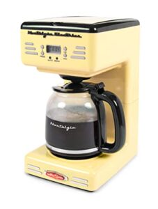 nostalgia retro 12-cup programmable coffee maker, yellow