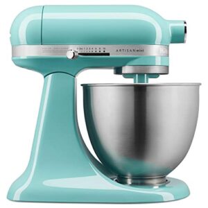 kitchenaid ksm3311xaq artisan mini series tilt-head stand mixer, 3.5 quart, aqua sky blue