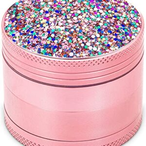 Pink Spice Grinder, 2 Inches with Glitters