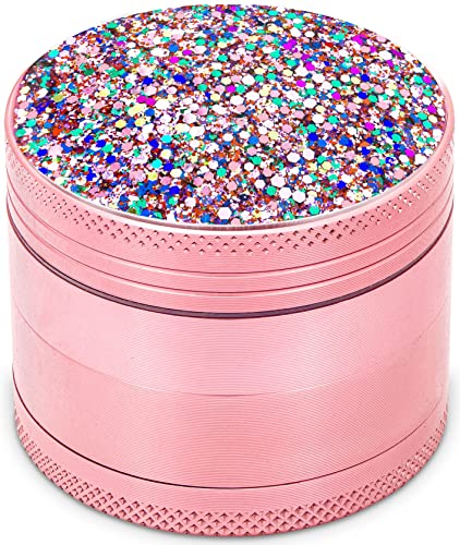 Pink Spice Grinder, 2 Inches with Glitters