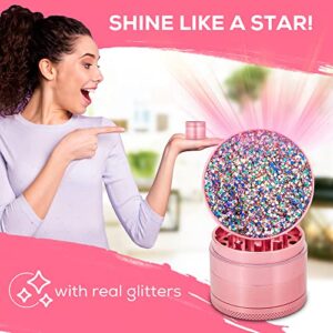 Pink Spice Grinder, 2 Inches with Glitters