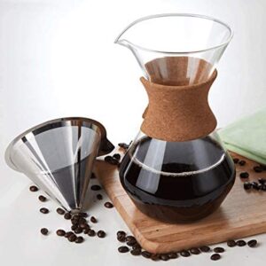 Pour Over Coffee Maker with Dripper Filter 34 Ounce/ 1000 ml