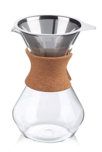 Pour Over Coffee Maker with Dripper Filter 34 Ounce/ 1000 ml