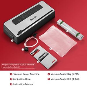 Precision Food Vacuum Sealer Machine, Daintii 85Kpa Automatic Vacuum Air Sealing System with 9-in-1 Preset & Built-in Cutter, Includes Starter Kit