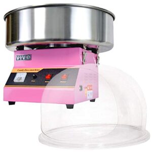 vivo pink electric commercial cotton candy machine/candy floss maker with bubble shield candy-kit-1