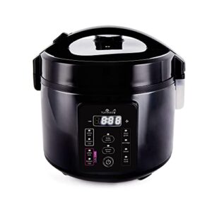 yum asia kumo yumcarb rice cooker with ceramic bowl and advanced fuzzy logic, (5.5 cups, 1 litre), 5 rice cooking functions, 3 multicooker functions, 110v us power (dark stainless steel)