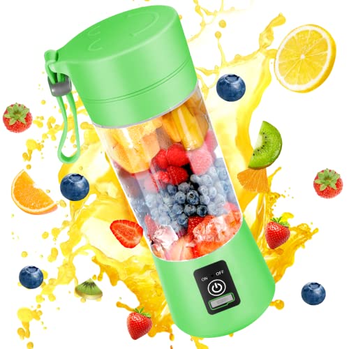 Portable Blender for Smoothies and Shakes,USB Rechargeable with 6 Stainless Steel Blades,Mini Blender with One Touche Operation,Made with BPA-free Material,Handheld Personal Size Blender for Kitchen,Travel and Sport