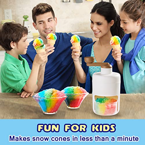 Choxila Shaved Ice Machine Snow Cone Machine - Portable Ice Crusher and Shaved Ice Machine with Free Ice Cube Trays - BPA Free