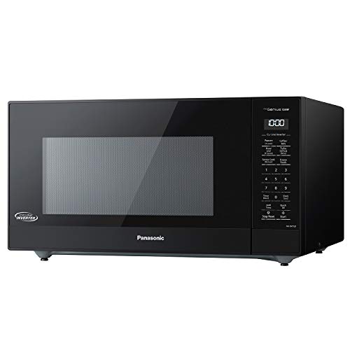 Panasonic NN-SN75LB 1.6 cu.ft Cyclonic Inverter Countertop Microwave Oven 1250Watt Power with Genius Sensor Cooking, cft, Black