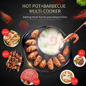 LIVEN BBQ Electric Grill with Shabu Shabu Hot Pot, Perfect for 1 to 4 Person