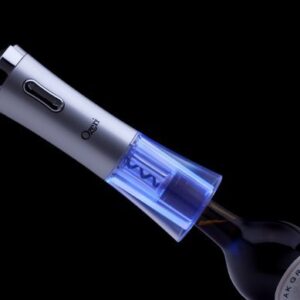 Ozeri Nouveaux Electric Wine Opener with Removable Free Foil Cutter, Refined Silver