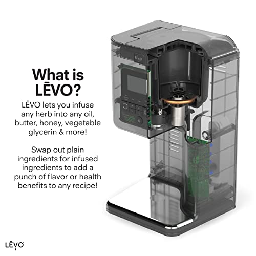 LEVO II - Herbal Oil Infusion Machine - Botanical Extractor - Herb Dryer, Decarboxylator, & Oil Infuser - Easy Edible Infusion Maker - for Tinctures, Infused Gummies, Brownies, & More - Honey Cream