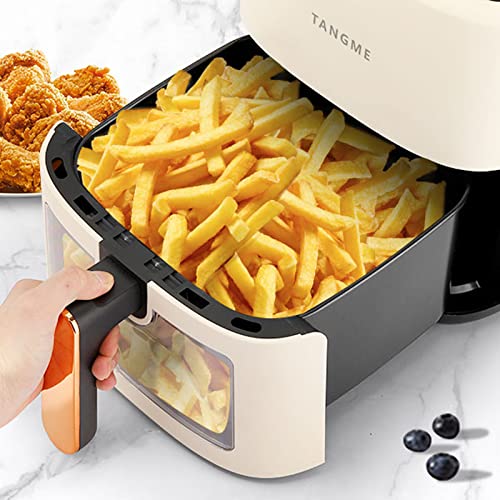 TANGME Air Fryer, 6-in-1 5.8Quart Air Fryer Oven with Transparent Cooking Window 1350W Electric Air Frying Toaster Oven for Baking, Roasting, Dehydrating