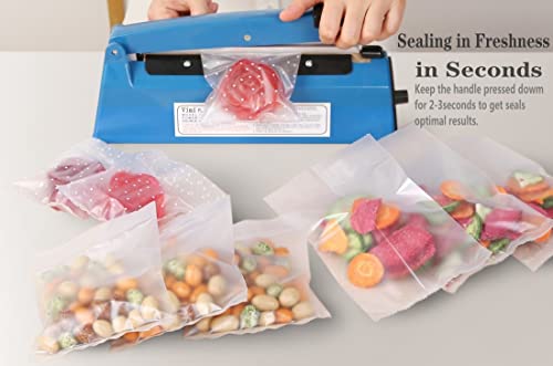 16 inch Impulse Heat Sealer Manual Bags Sealer Heat Sealing Machine Poly Bag Heat Sealer Sealing Machine for Plastic Bags PE PP Bags with Extra Replace Element Grip