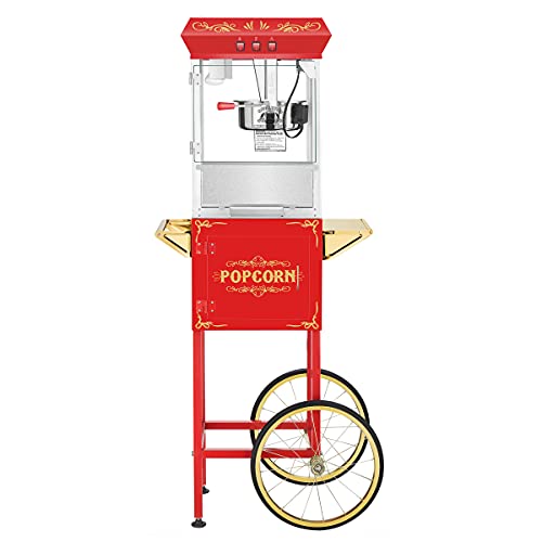 Superior Popcorn Company 4650 SPC Movie Night Full Popcorn Machine, 8 oz, Red Floral