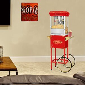 Superior Popcorn Company 4650 SPC Movie Night Full Popcorn Machine, 8 oz, Red Floral