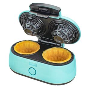 brentwood appliances ts-1402bl double waffle bowl maker, standard, blue