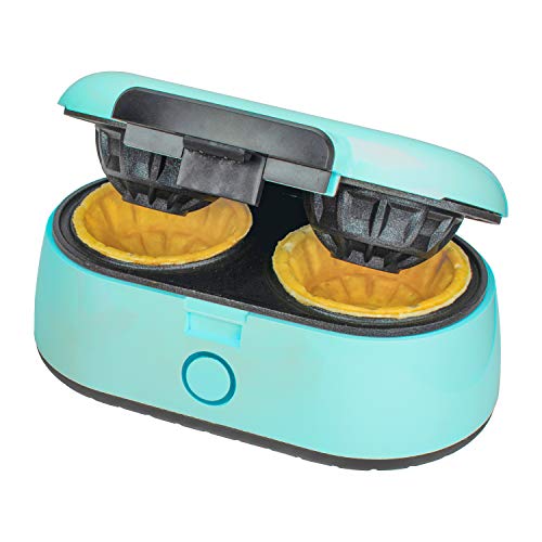 Brentwood Appliances TS-1402BL Double Waffle Bowl Maker, Standard, Blue