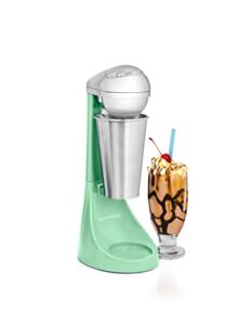 nostalgia two-speed electric milkshake maker and drink mixer, includes 16-ounce stainless steel mixing cup & rod, jade green