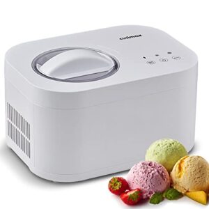 ice cream maker, cusimax automatic ice cream maker with compressor no pre-freezing gelato maker 1.1 quart 3 modes easy homemade ice cream and sorbet, frozen yogurt, includes recipes