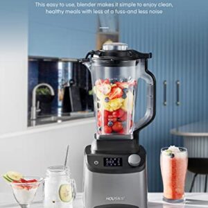 Professional Countertop Blenders for Kitchen, Housnat 2200W Max High Power Commercial Blender with LED Display, 8 Preset Programs, 8 Adjustable Speed, Blender for Shakes and Smoothies, Frozen Fruit, Crushing Ice, Veggies