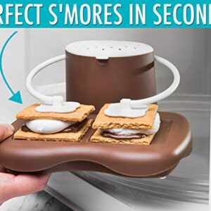 Smores maker – Easy to Use Campfire Style Indoor S’mores Maker for Microwave – Mess-Free Dessert Machine – In-Built Water Reservoir – Sturdy Handles – Versatile